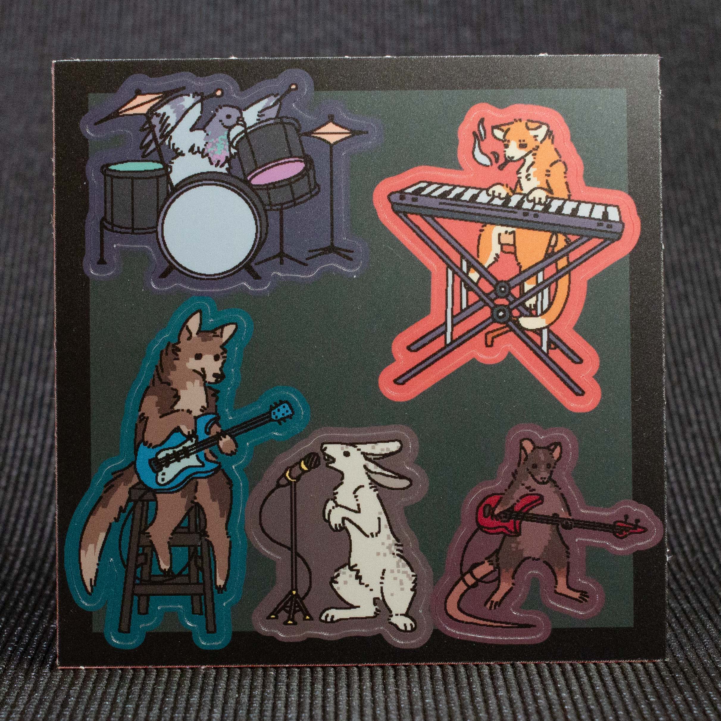 Animal Band Sticker Sheet – Bird Bot Print Shop